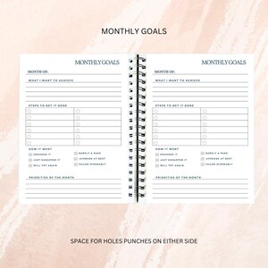 Monthly Goals Tracker, Goal Progress Tracker, Goal Setting Worksheet ...