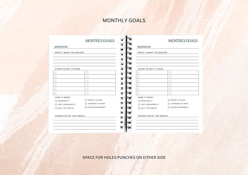 Monthly Goals Tracker, Goal Progress Tracker, Goal Setting Worksheet ...