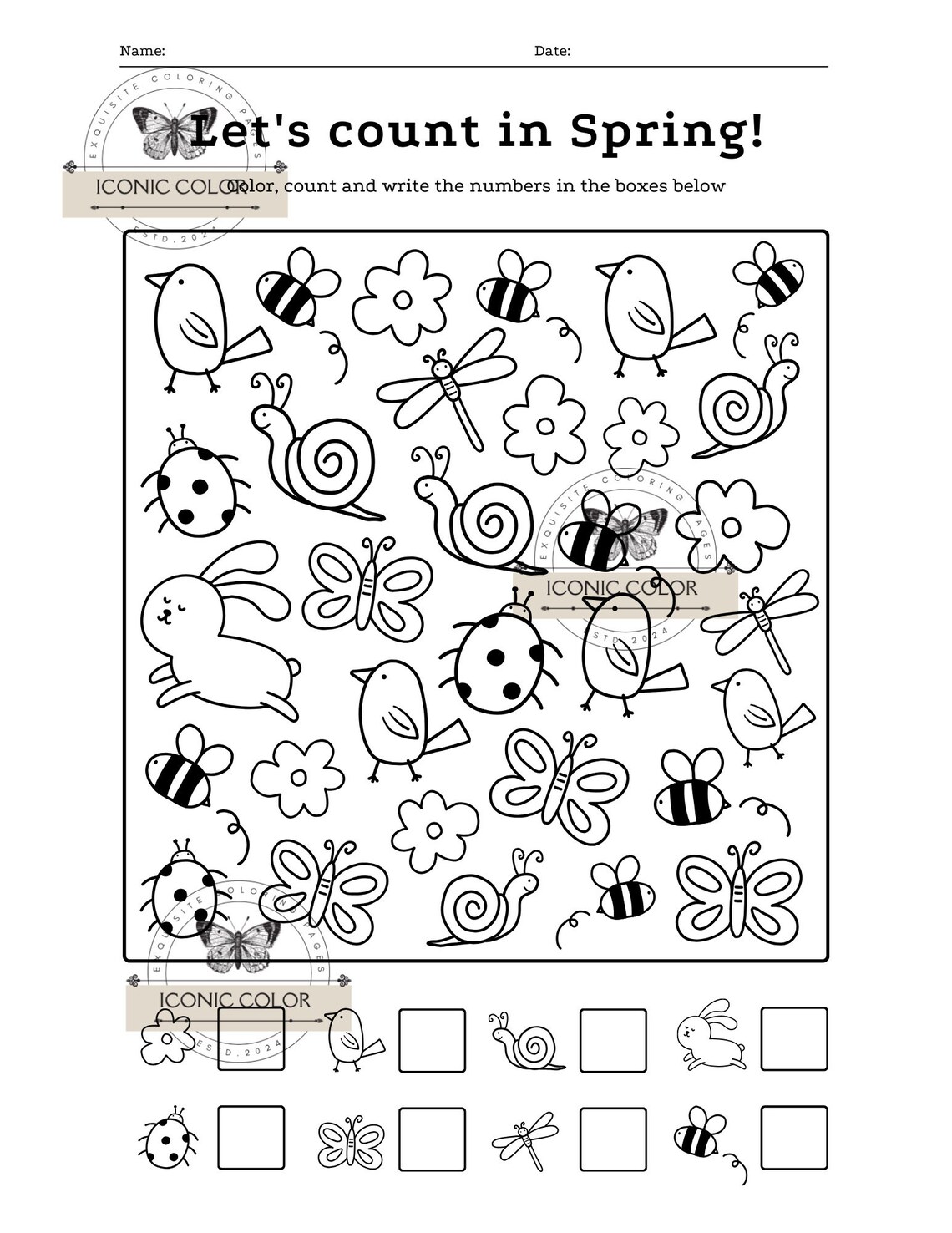 Seasonal Counting and Coloring DIGITAL Download & Print - Etsy