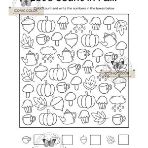 Seasonal Counting and Coloring DIGITAL Download & Print - Etsy