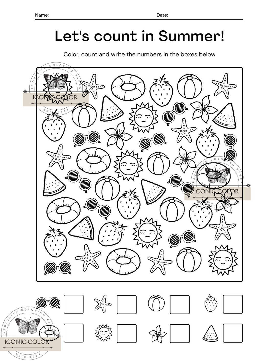 Seasonal Counting and Coloring DIGITAL Download & Print - Etsy