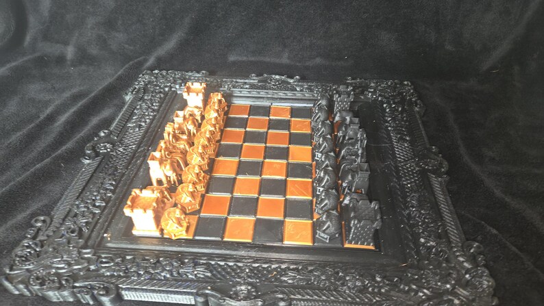Custom Luxury Chess Set ,copper-noir Traditionnal Chessboard Replica ...