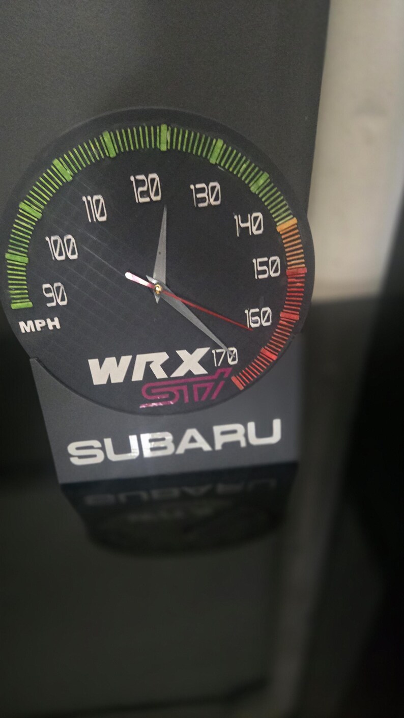Subaru WRX Sti-inspired Speedometer Clock Unique Man Cave & Garage ...