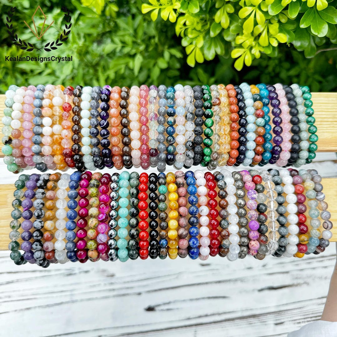 Handmade Crystal Bead Bracelet: Gemstone Energy Bracelet - Etsy