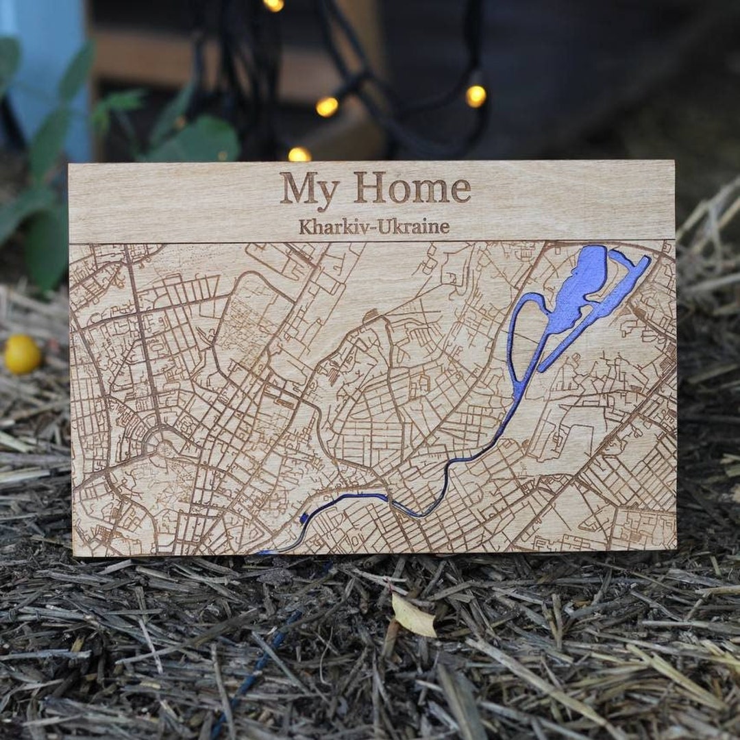 Our First Home Map, Magnetic Key Holder for Wall, Custom Coordinates ...