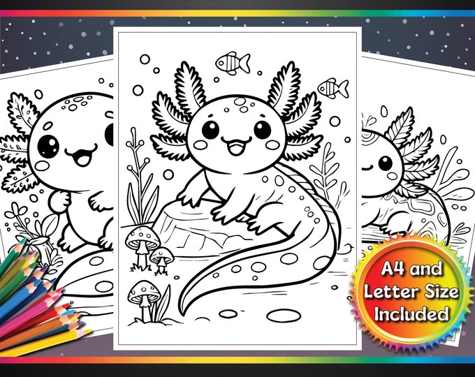 Axolotl Coloring Mask Printable Colouring Halloween Costume Activity ...
