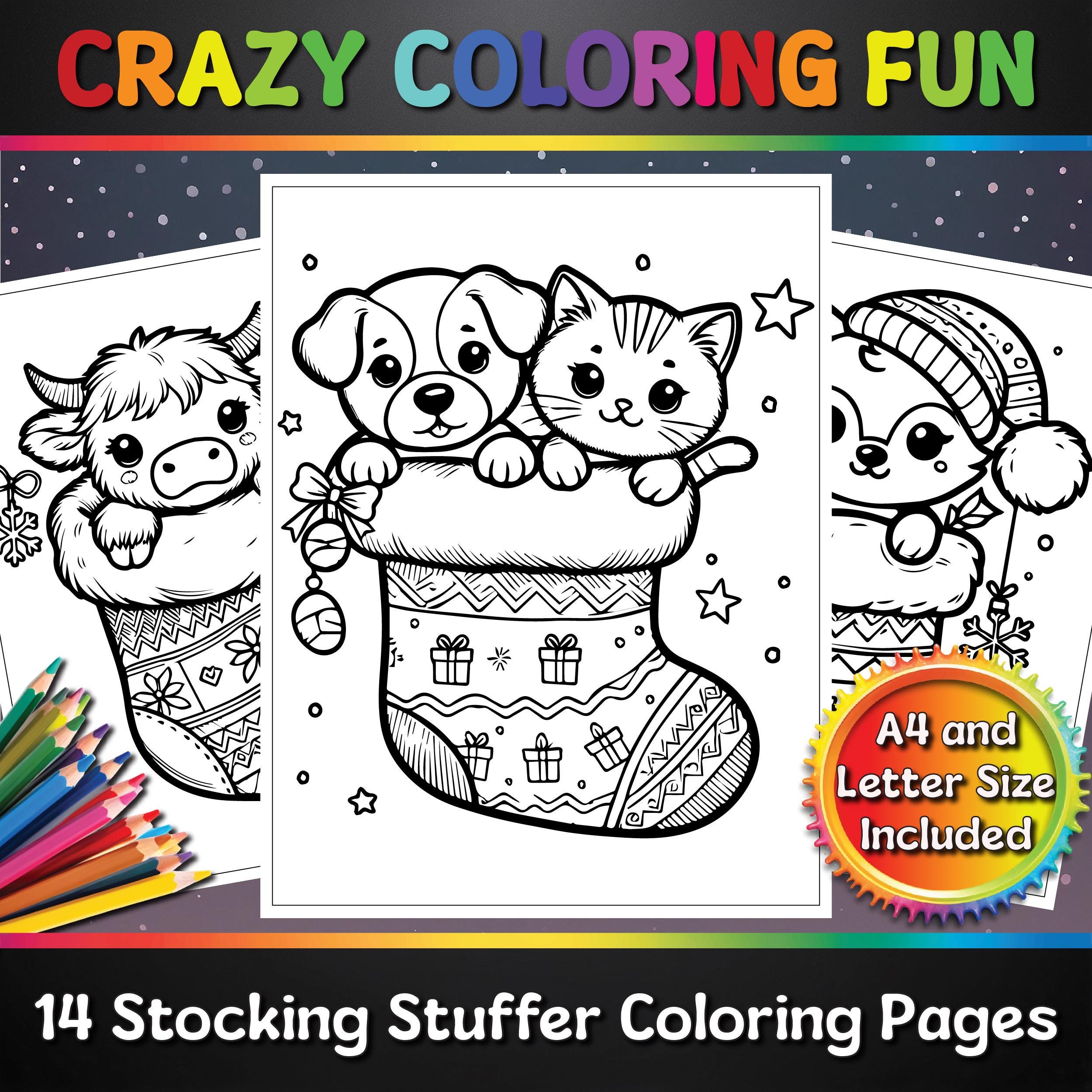 Pet Stocking Stuffer Printable Coloring Pages, 14 Pages, A4 & Letter ...
