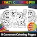 Fossa Adventures Printable Coloring Pages, 5 Pages, A4 & Letter Size ...