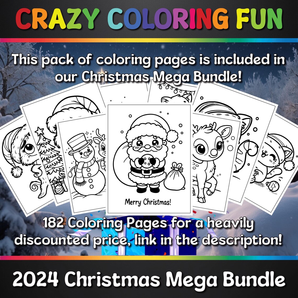 Snowman Printable Coloring Pages, 10 Pages, A4 & Letter Size, PDF ...