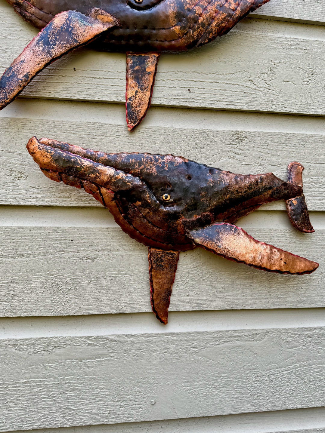 Large Humpback Whale - Salvaged Mixed Copper Metal - Marine Mammal Sea ...