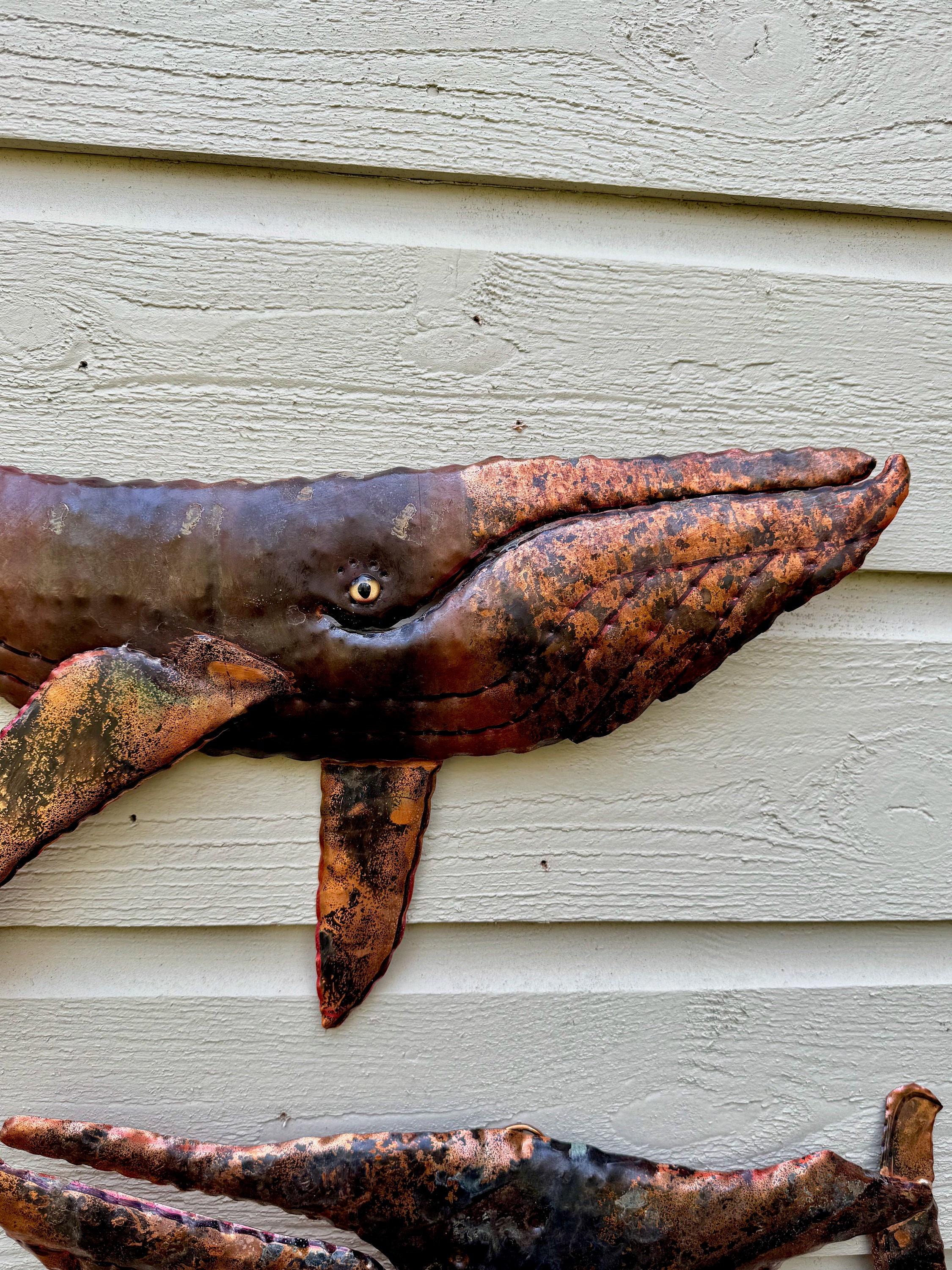 Large Humpback Whale Salvaged Mixed Copper Metal Marine Mammal Sea ...