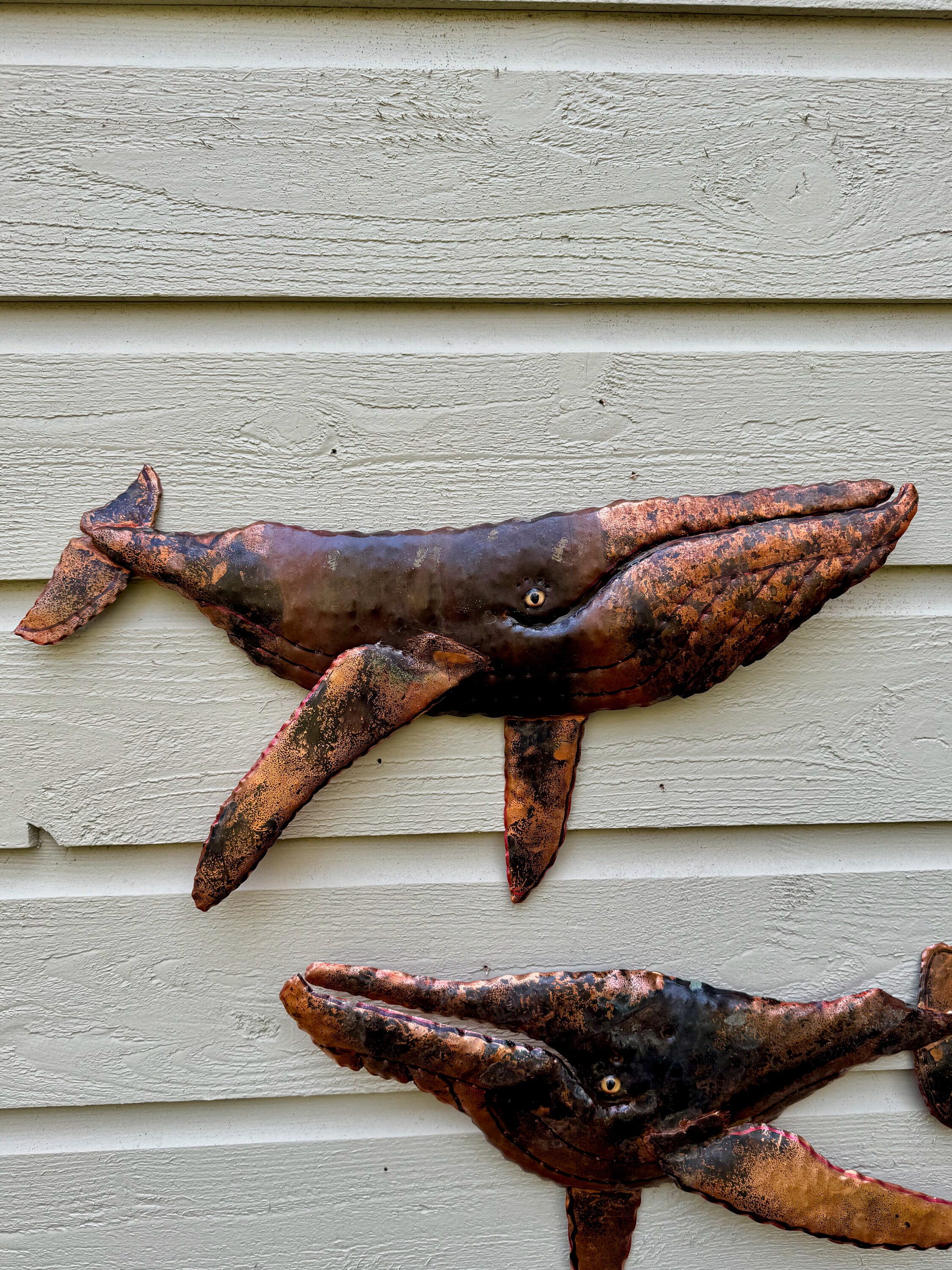 Large Humpback Whale Salvaged Mixed Copper Metal Marine Mammal Sea ...
