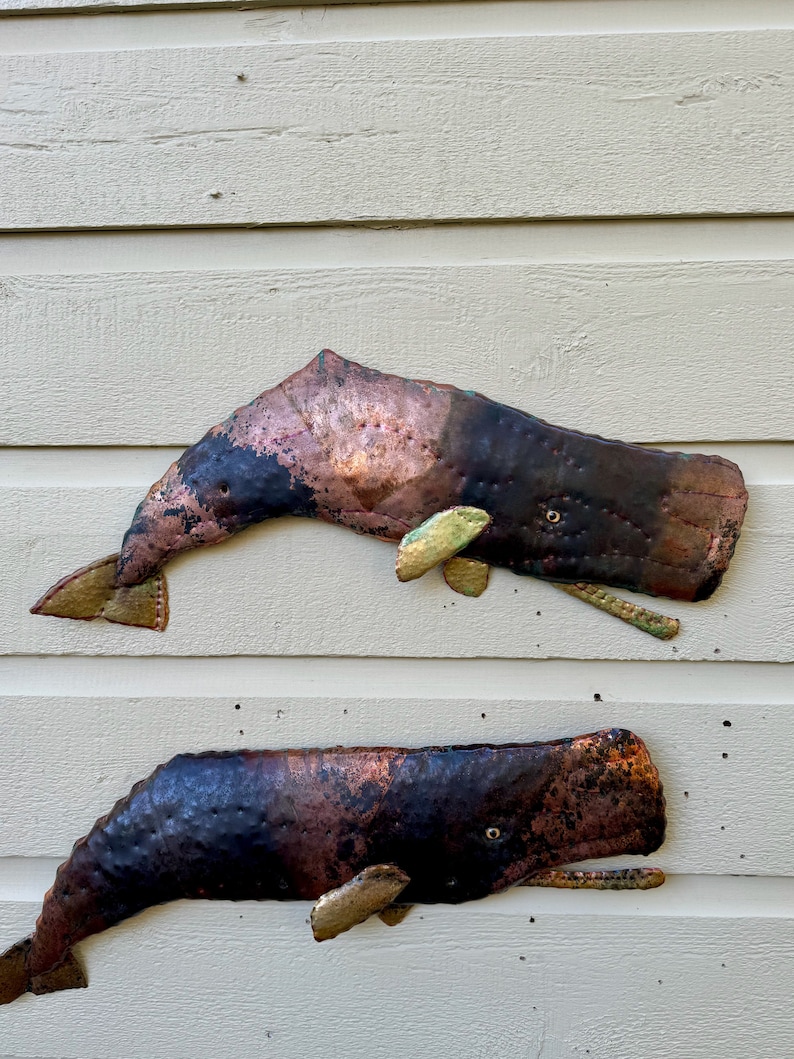 Large Sperm Whale - Salvaged Mixed Copper Metal - Marine Mammal Sea ...