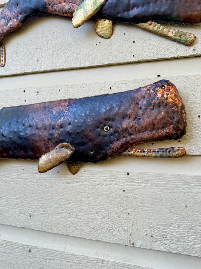 Large Sperm Whale Salvaged Mixed Copper Metal Marine Mammal Sea ...