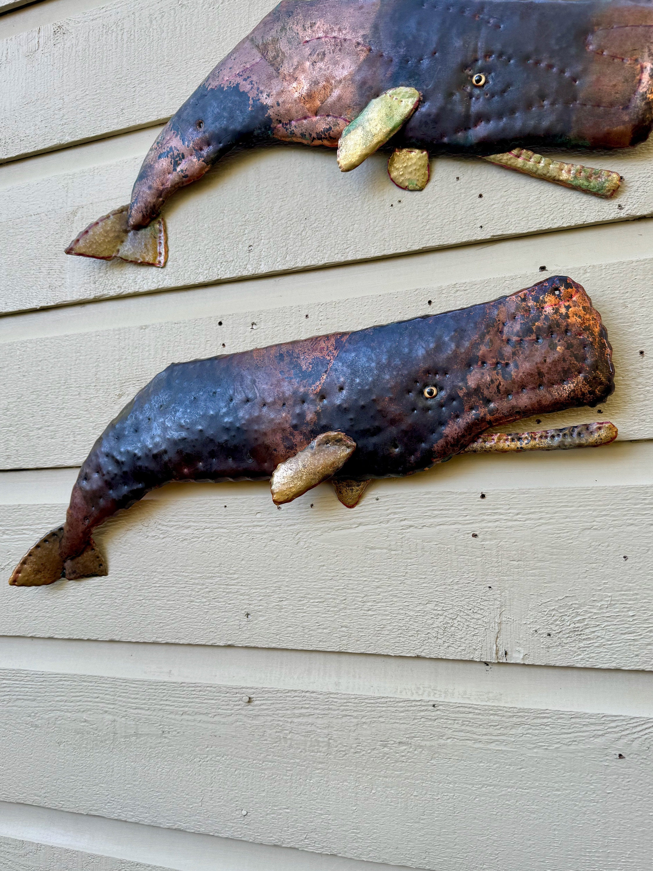 Large Sperm Whale Salvaged Mixed Copper Metal Marine Mammal Sea ...