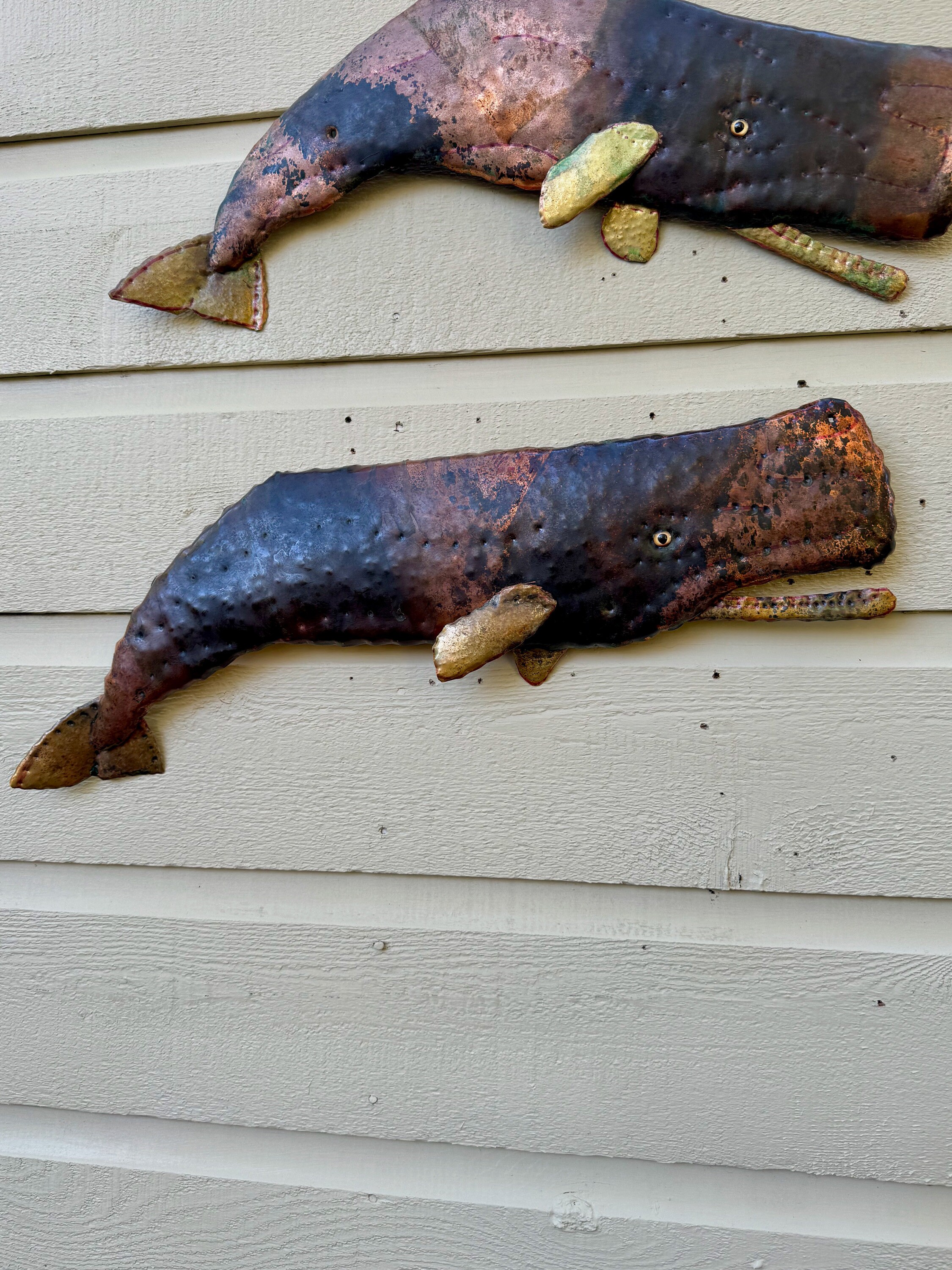 Large Sperm Whale Salvaged Mixed Copper Metal Marine Mammal Sea ...
