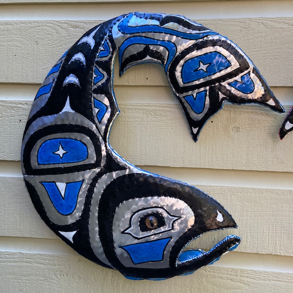 DESIGN YOUR OWN Fancy Chinook Salmon Sculpture Aluminum Metal Fish ...