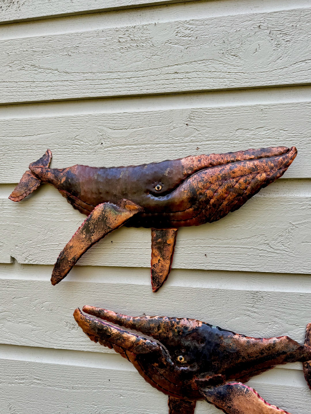 Large Humpback Whale Salvaged Mixed Copper Metal Marine Mammal Sea ...