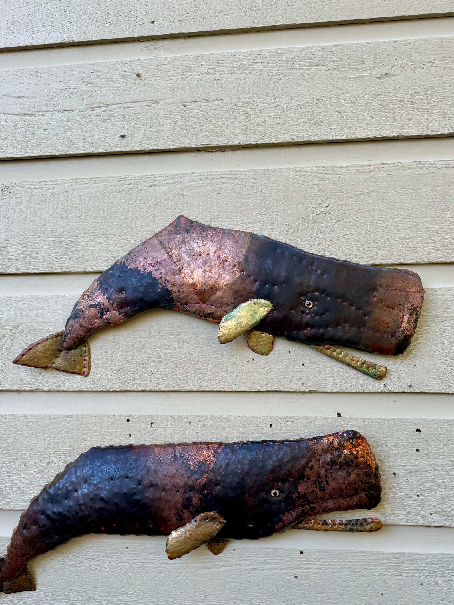 Large Sperm Whale - Salvaged Mixed Copper Metal - Marine Mammal Sea ...