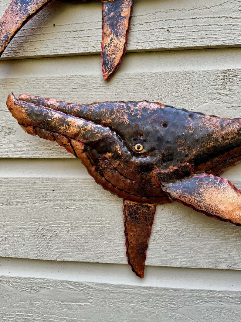 Large Humpback Whale Salvaged Mixed Copper Metal Marine Mammal Sea ...