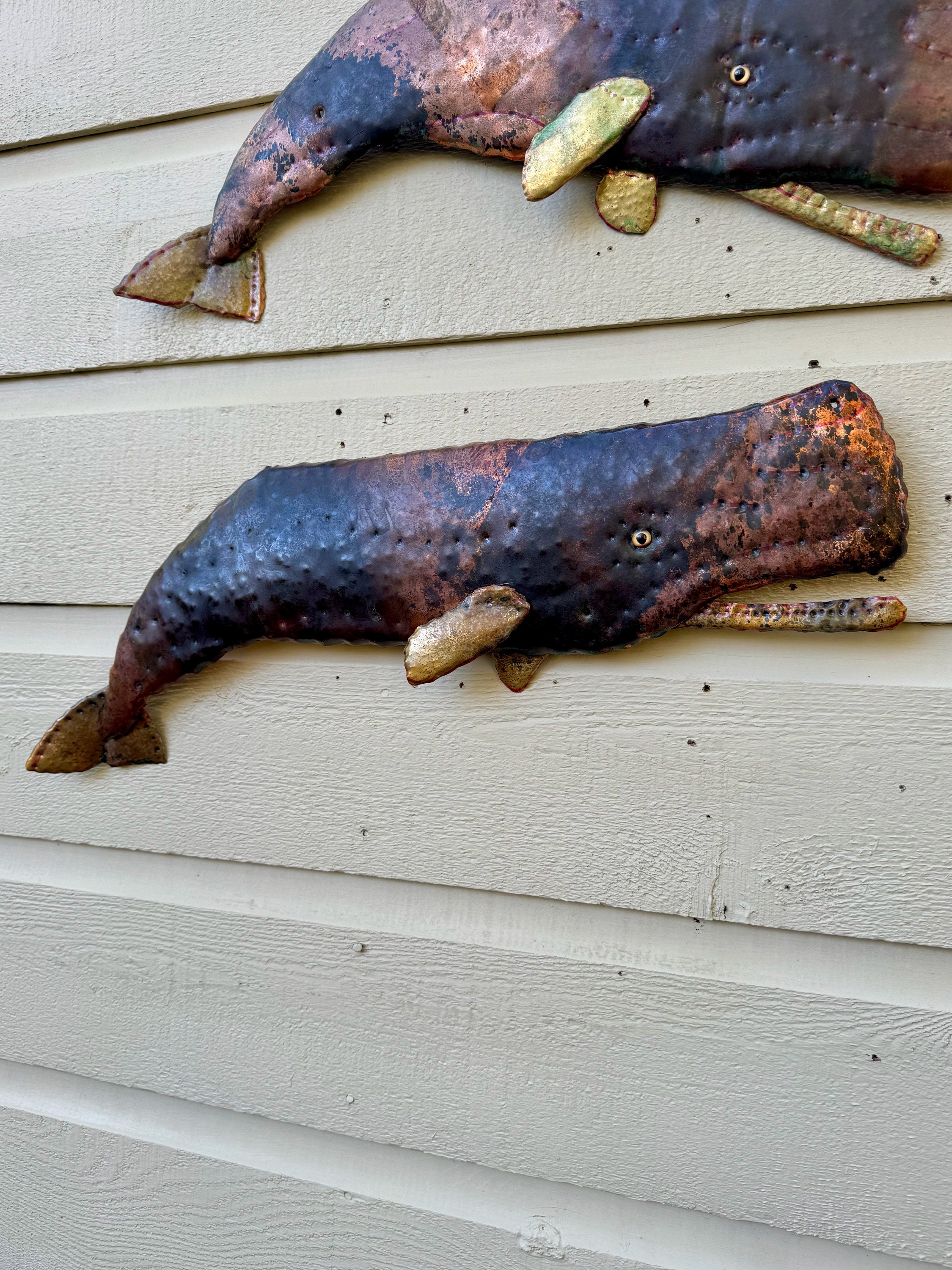 Large Sperm Whale Salvaged Mixed Copper Metal Marine Mammal Sea ...