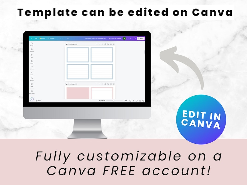 A4 Editable Blank Flashcards for Effective Studying | Printable ...