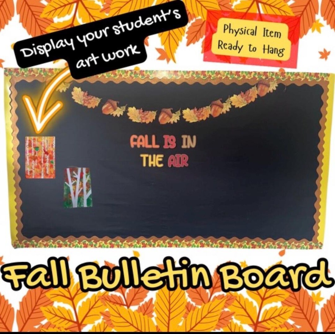 Bulletin Board Kit Fall is in the Air Fall Theme Pre Cut Wall or Door ...