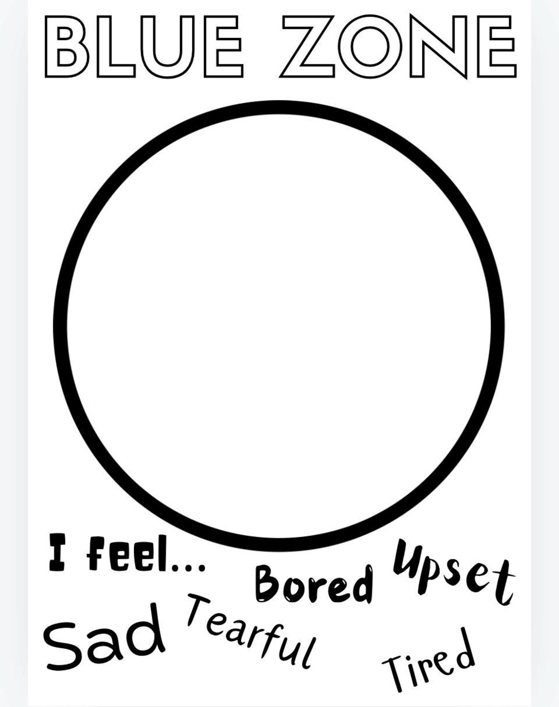 Zones of Regulation Fun Emoji Worksheets. Colouring Page, Art Project ...