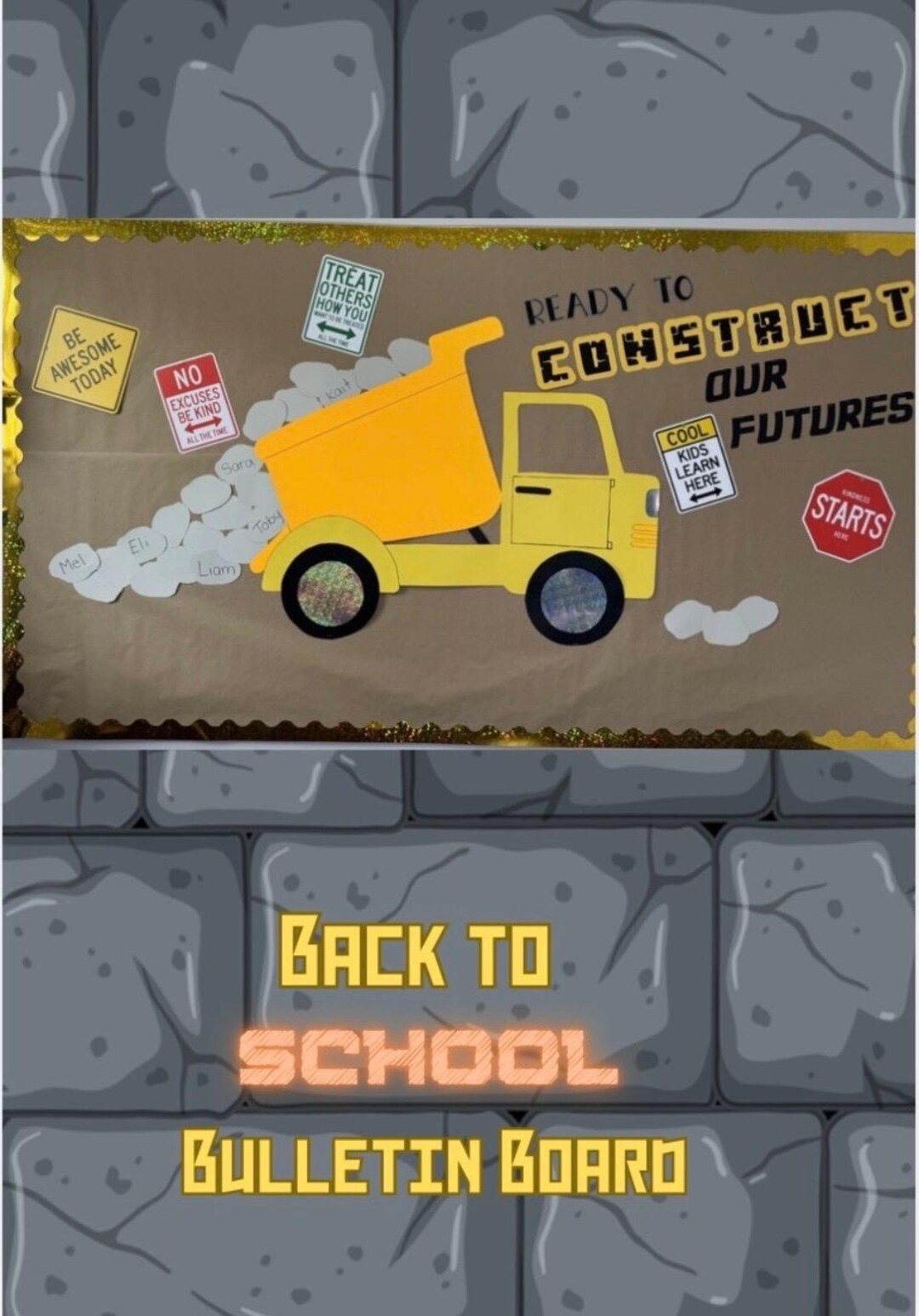 Bulletin Board Kit Ready to Construct Our Futures Pre Cut Wall or Door ...