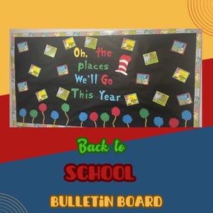 Bulletin Board Kit Back to School Oh the Places Well Go This Year Dr ...