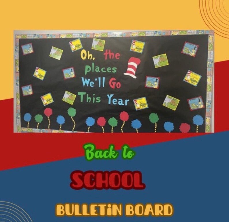 Bulletin Board Kit Back to School Oh the Places Well Go This Year Dr ...