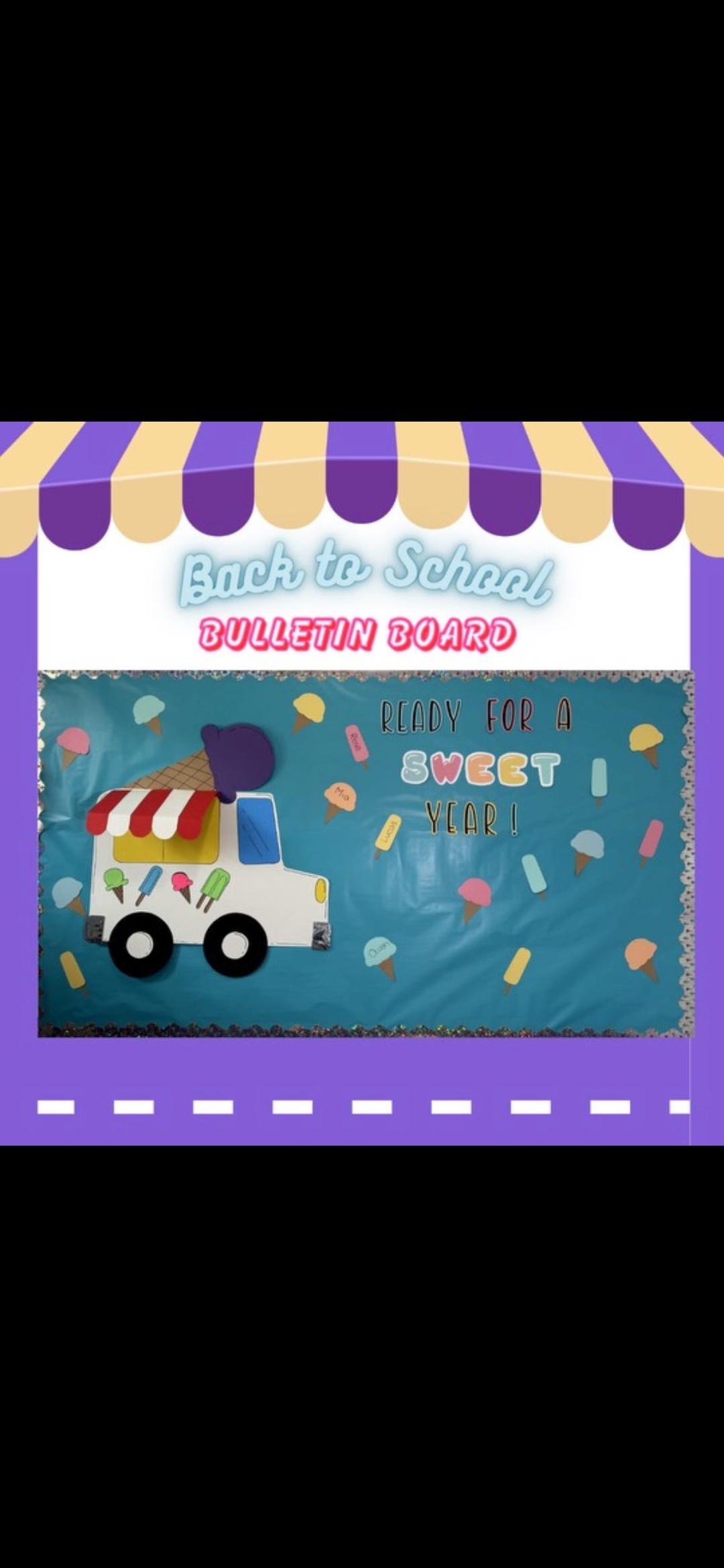 Bulletin Board Kit Back to School Ready for a Sweet Year Ice Cream ...