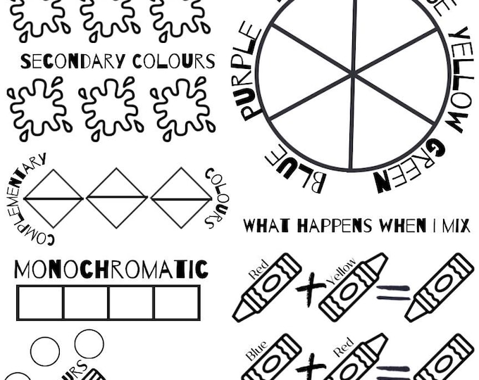 Colour Theory Worksheet Teaching Hot and Cool, Monochromatic ...