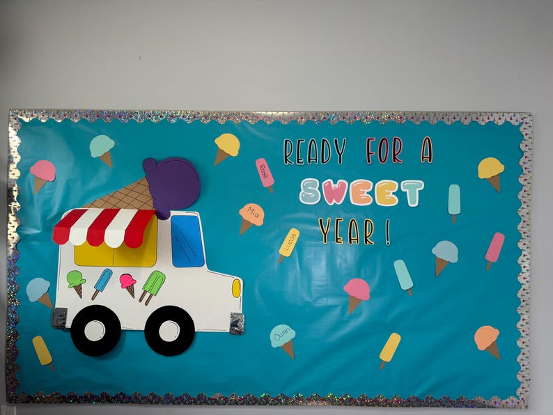 Bulletin Board Kit Back to School Ready for a Sweet Year Ice Cream ...