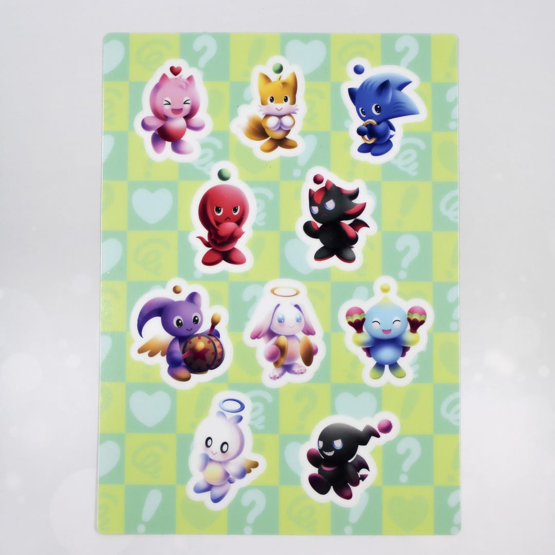 Chao and Character Chao Sticker Sheet - Etsy