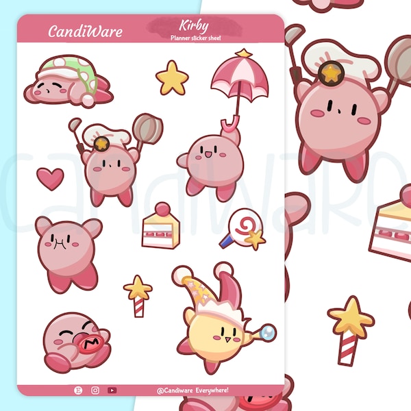 Kirby Sticker - Etsy