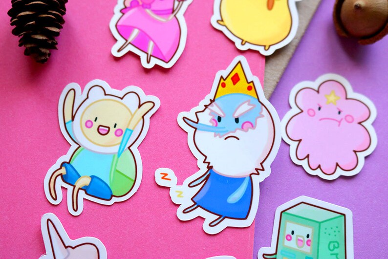 Kawaii Adventure Time Vinyl Sticker Pack: Planner Stickers - Set of 7 ...