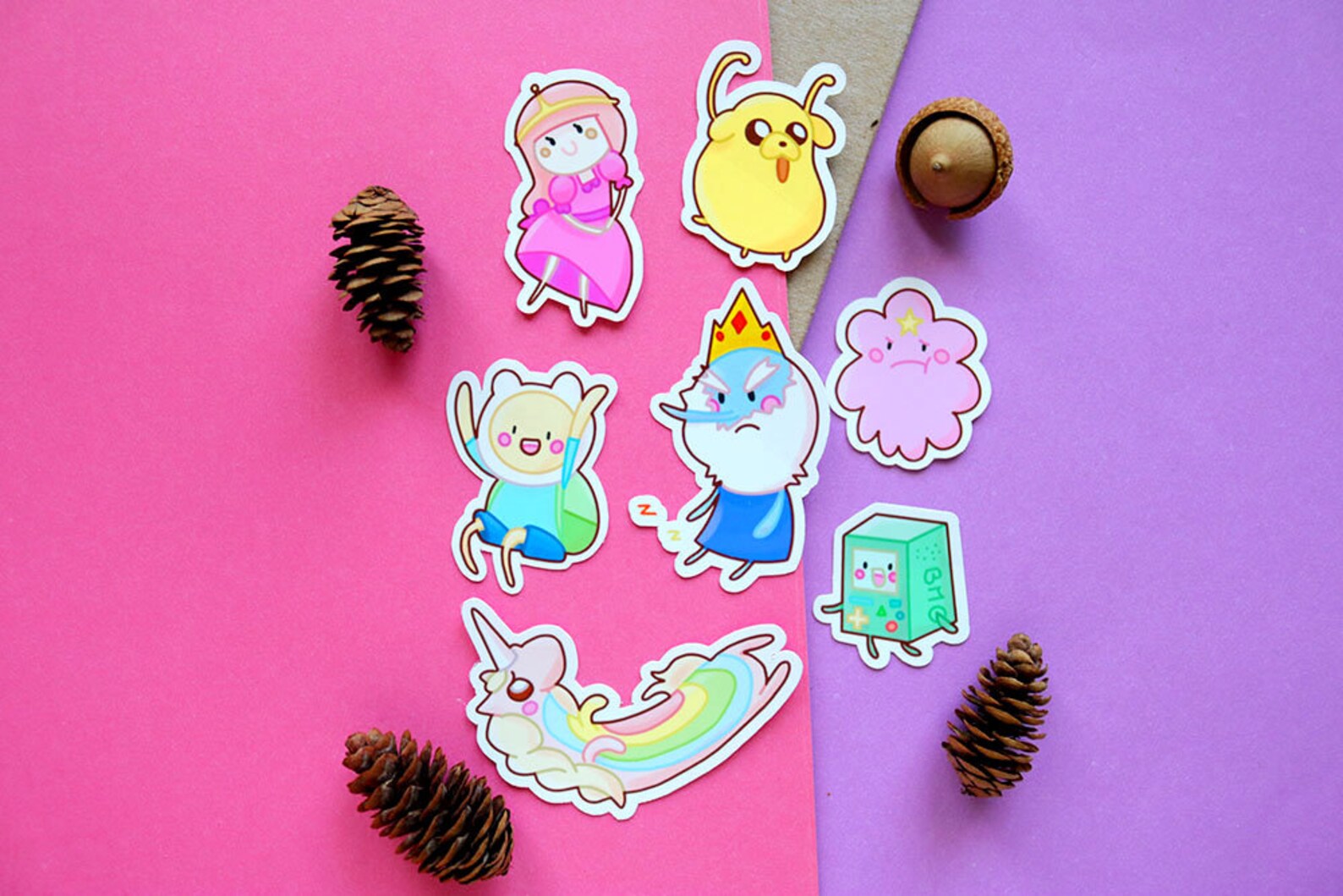 Kawaii Adventure Time Vinyl Sticker Pack: Planner Stickers - Set of 7 ...