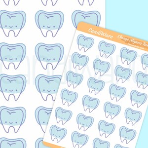 Invisalign Change Aligner Reminder - Cute Planner Stickers - Weekly ...