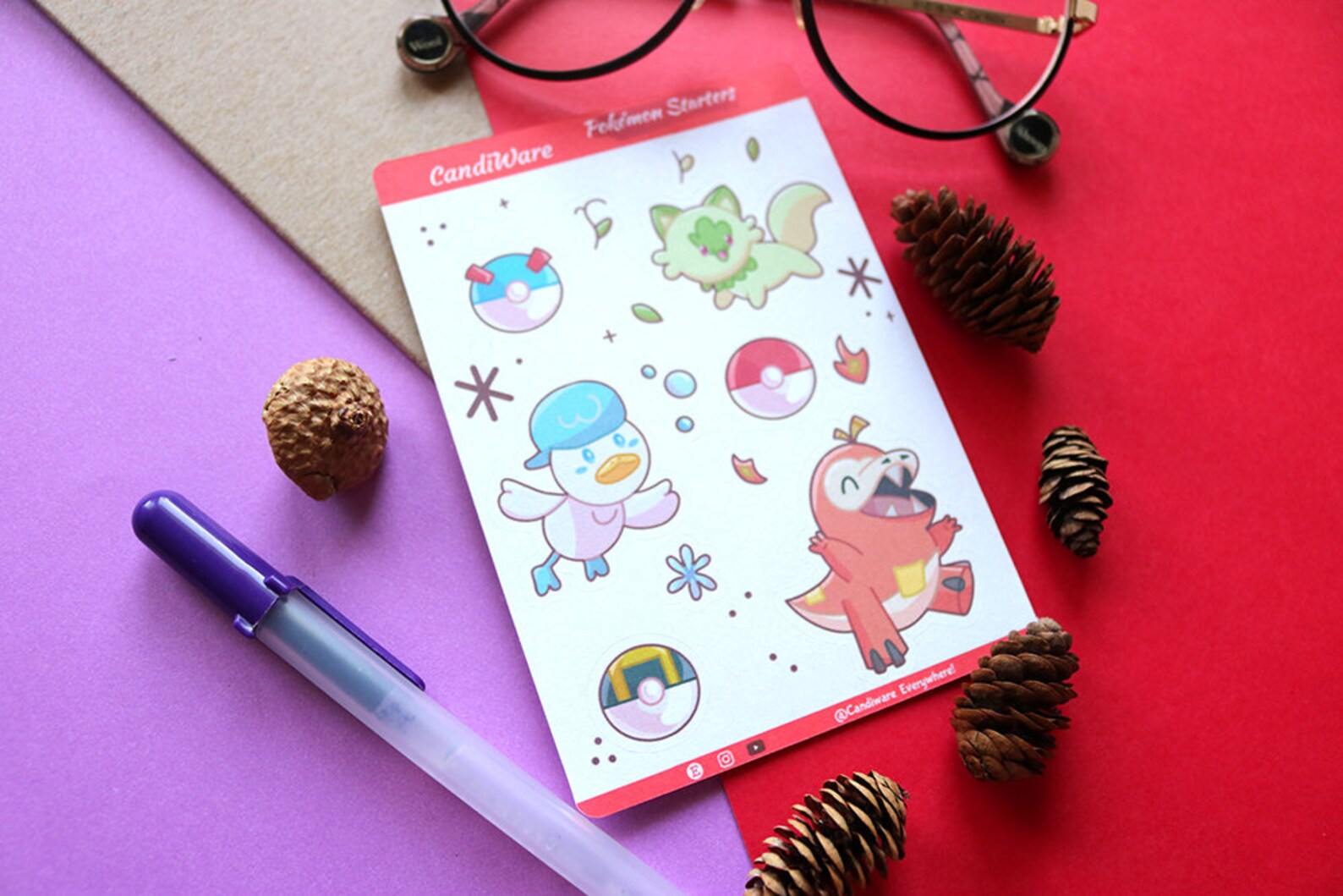 New Pokemon Starters Sticker Sheet Bujo Bullet Journal and - Etsy
