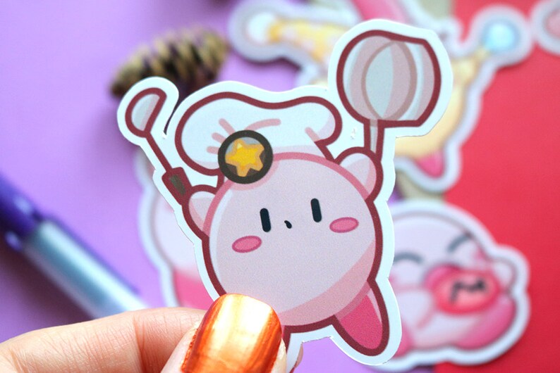 Kirby Sticker Set: Glossy, Vinyl, or Holographic Die Cut Stickers - Etsy