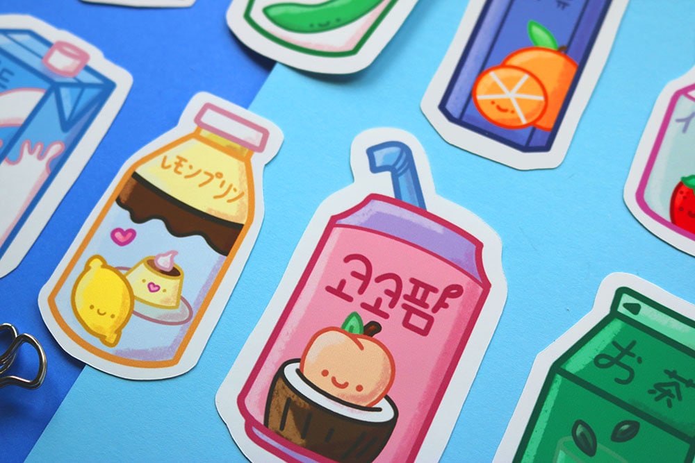 8 Pack Milk Sticker Milky Sticker Aesthetic Stickers Cute | Etsy