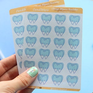Invisalign Change Aligner Reminder - Cute Planner Stickers - Weekly ...