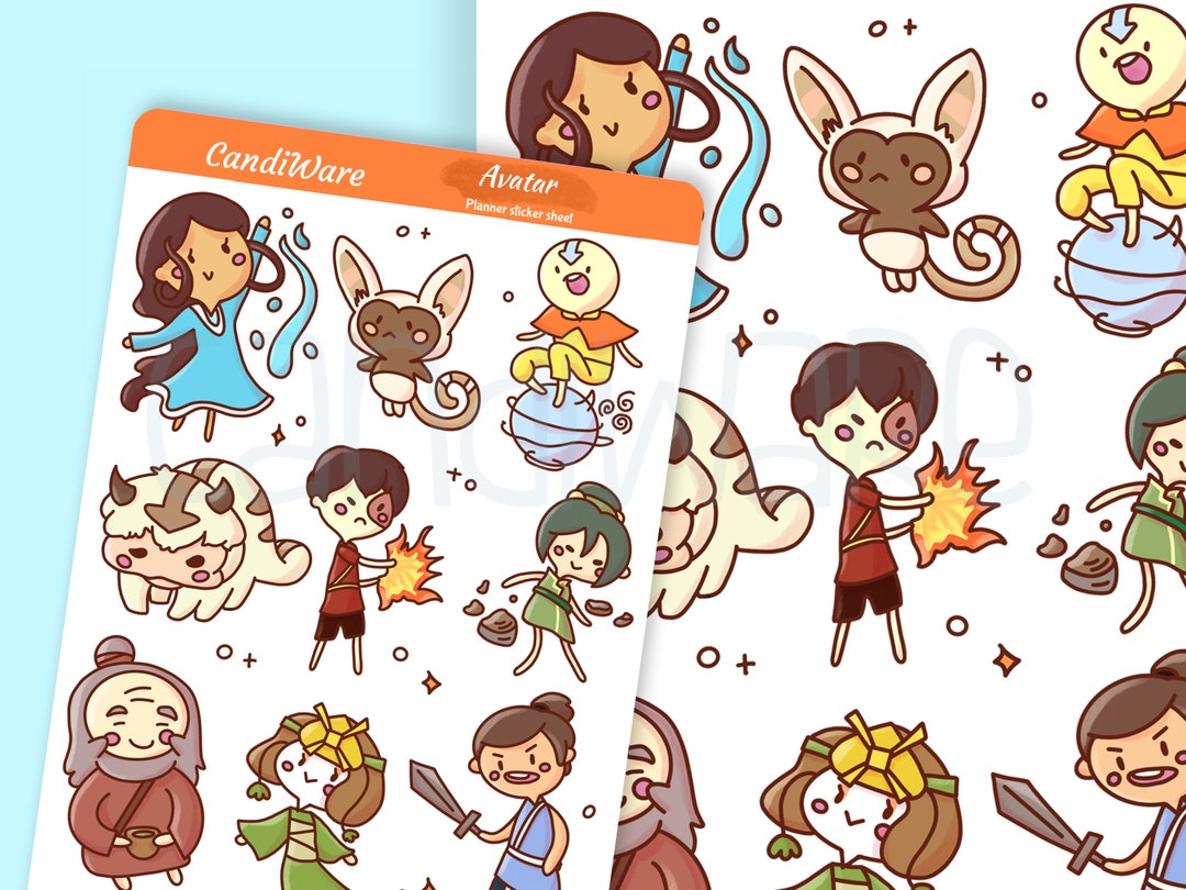 Team Avatar the Gaang Inspired Sticker Sticker Sheet - Etsy