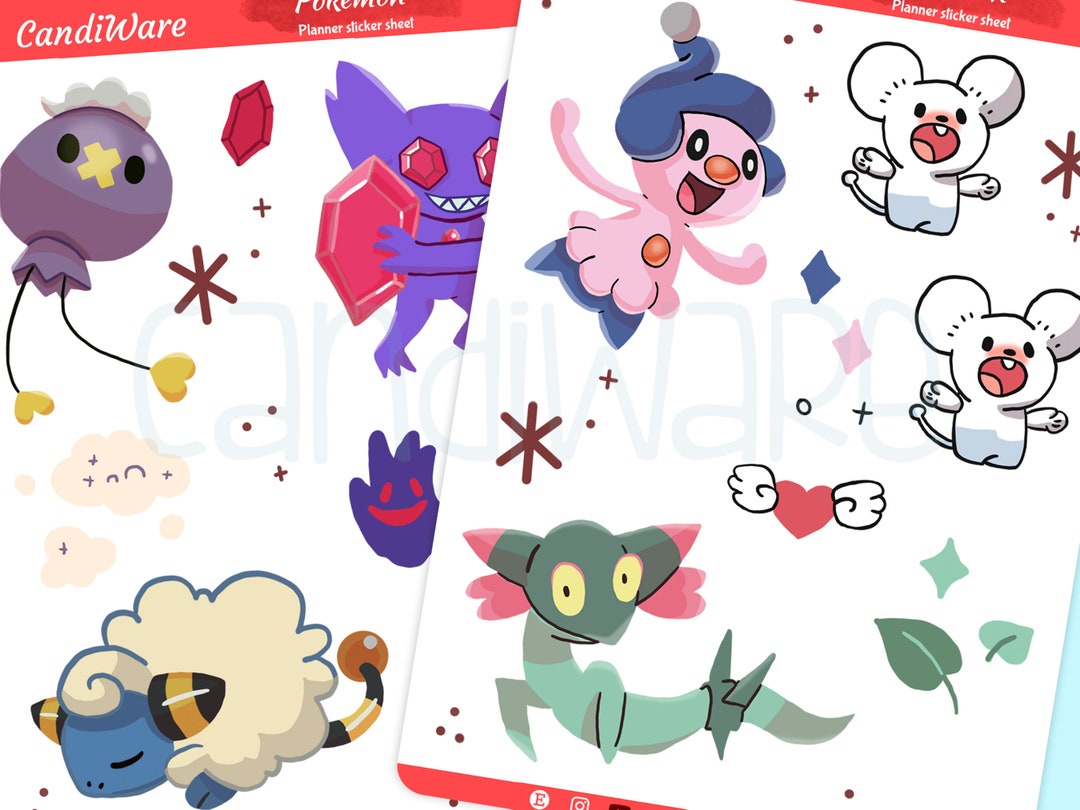Custom Pokémon Sticker Sheet Bujo Stickers Pokémon Planner Stickers ...