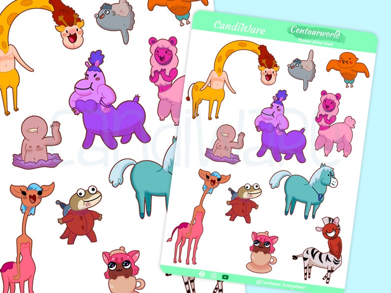 Centaurworld Stickers - Handmade Planner Stickers, Bujo Stickers - Etsy