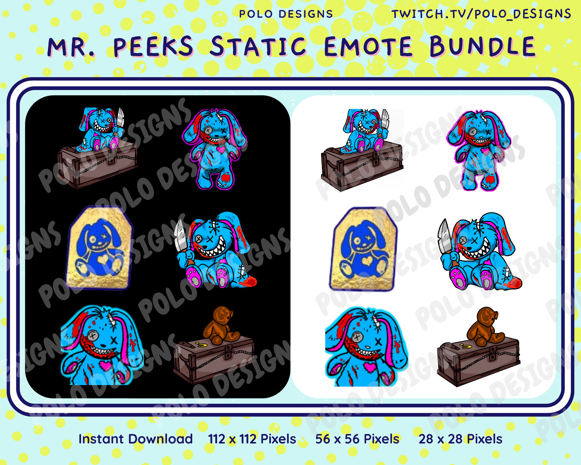 Mr. Peeks Static 6 Pack Twitch Emote Bundle - Etsy