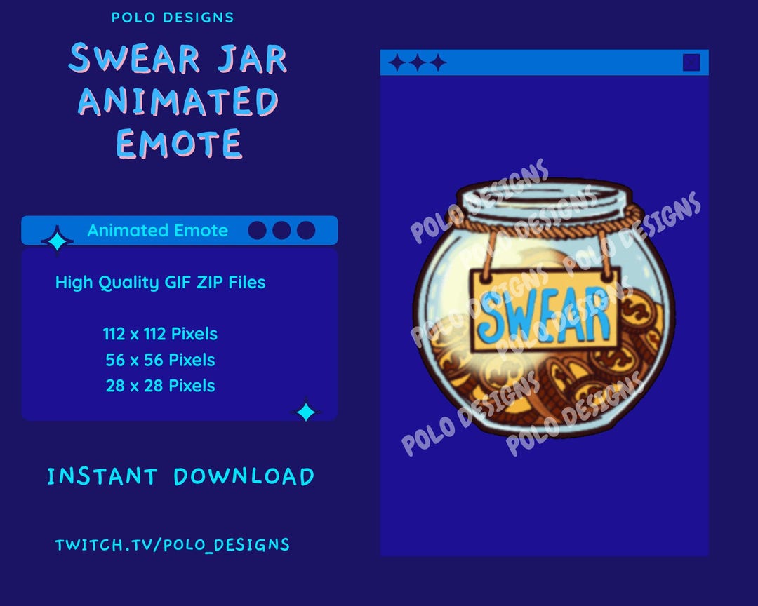 Swear Jar Animated Twitch Emote - Etsy