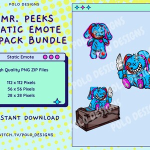 Mr. Peeks Static 6 Pack Twitch Emote Bundle - Etsy