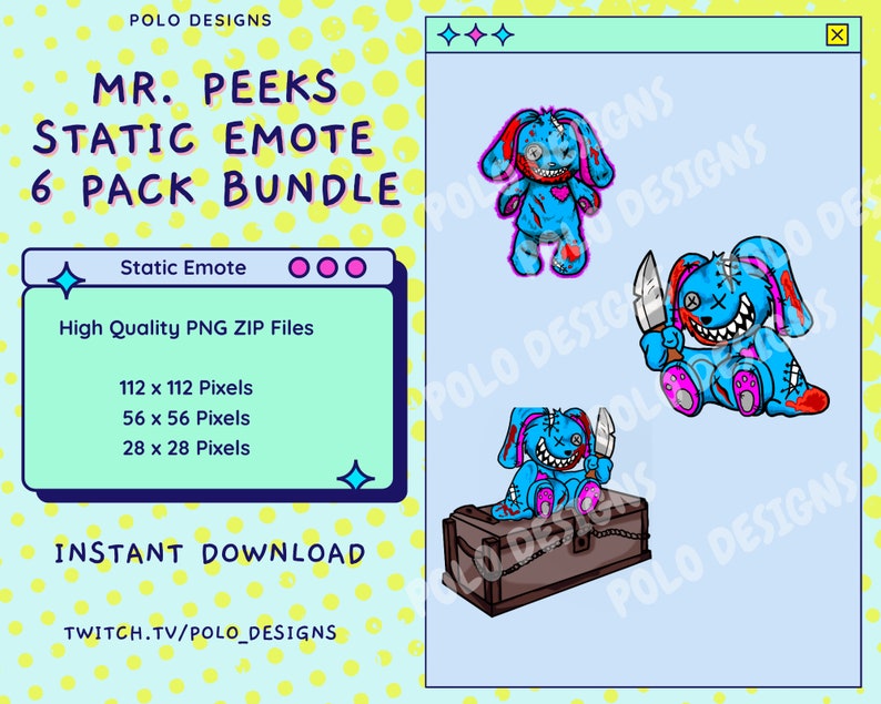 Mr. Peeks Static 6 Pack Twitch Emote Bundle - Etsy